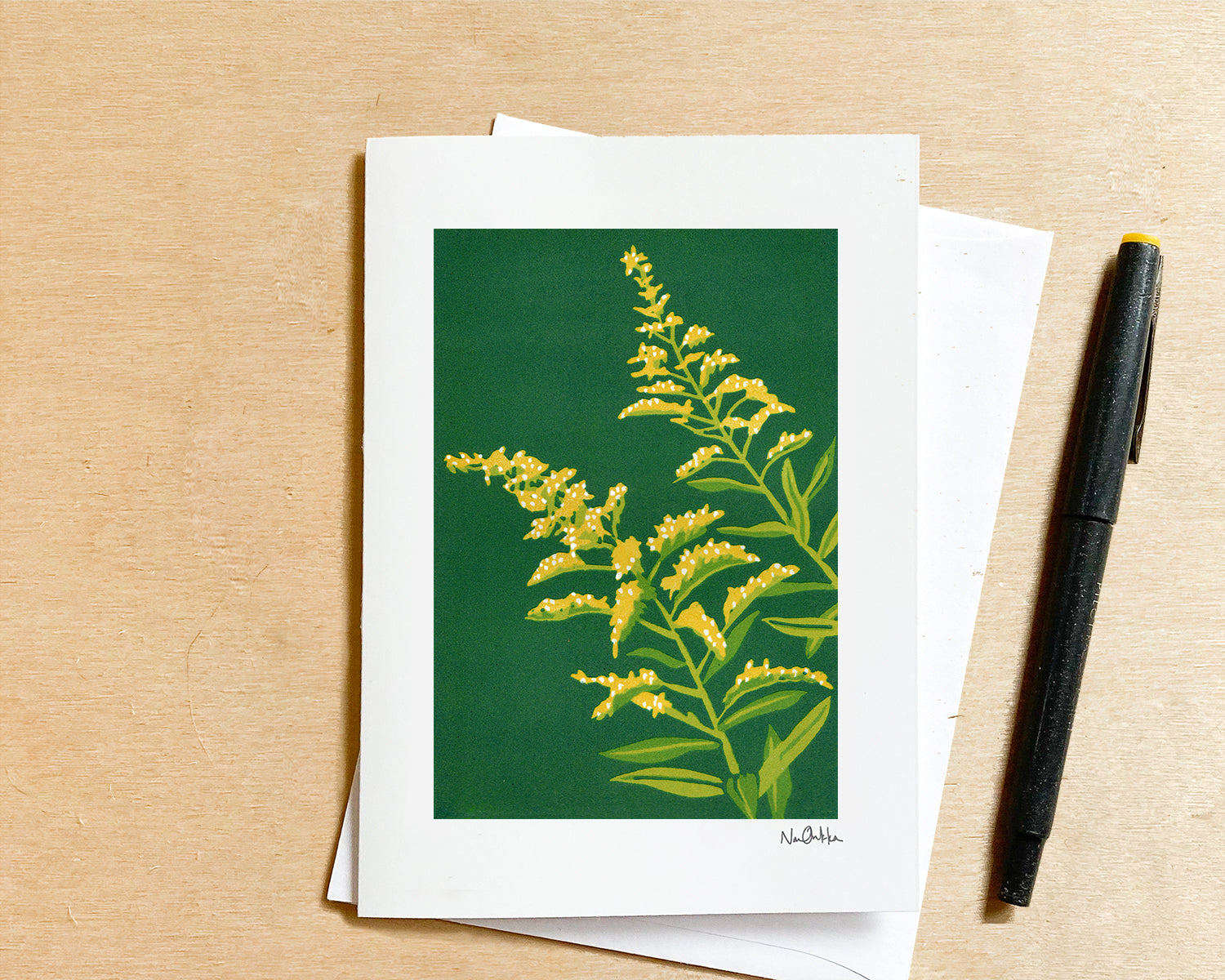 Goldenrod | Blank Greeting Card – Nan Onkka Prints