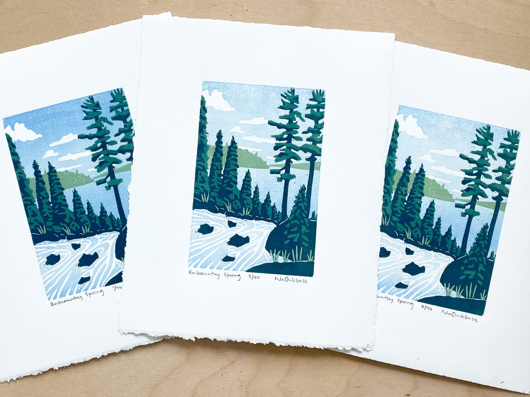 Original Woodcut Prints by Nan Onkka Prints