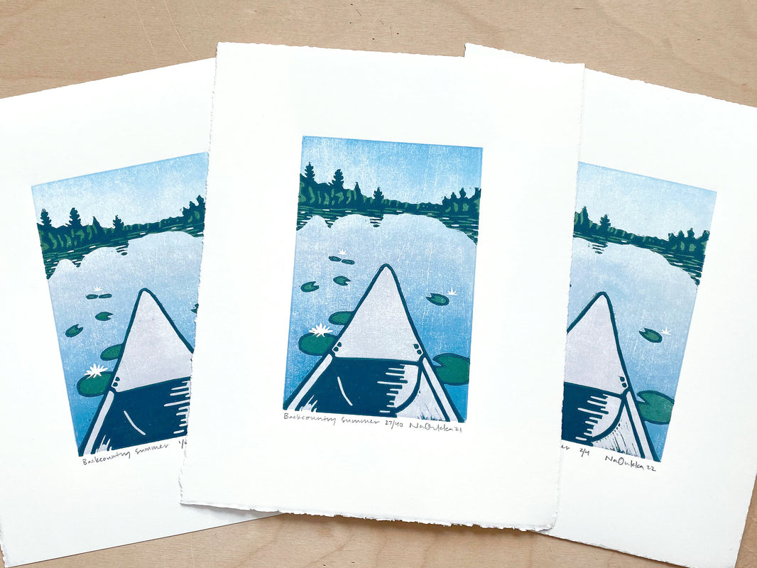 Original Woodcut Prints by Nan Onkka Prints